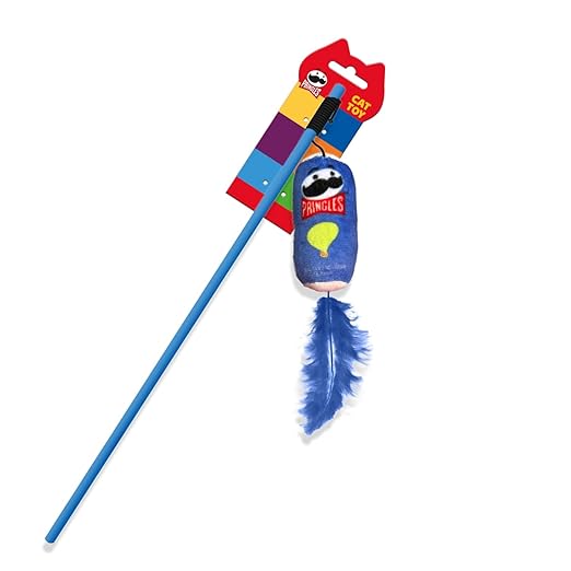 EOLO Plush Cat Toy Stick with Feather Tail | Interactive Teaser Wand f